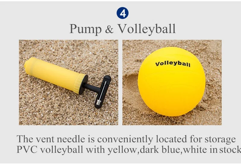 PVC Superior Volleyball Net System Set for Outdoor Play