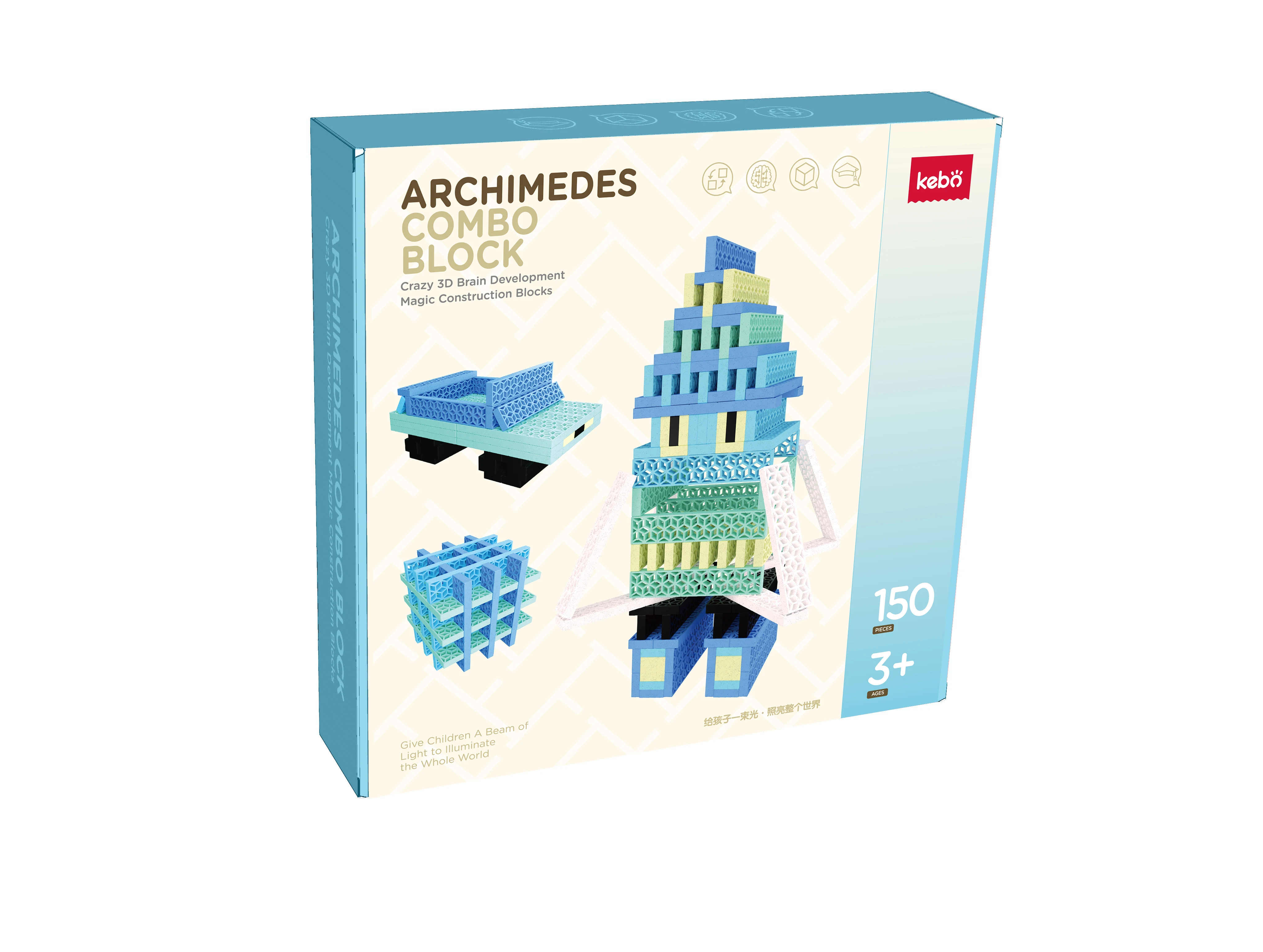 Hot Selling Archimedes Plastic Building Blocks Toy Bamboo Creative ...