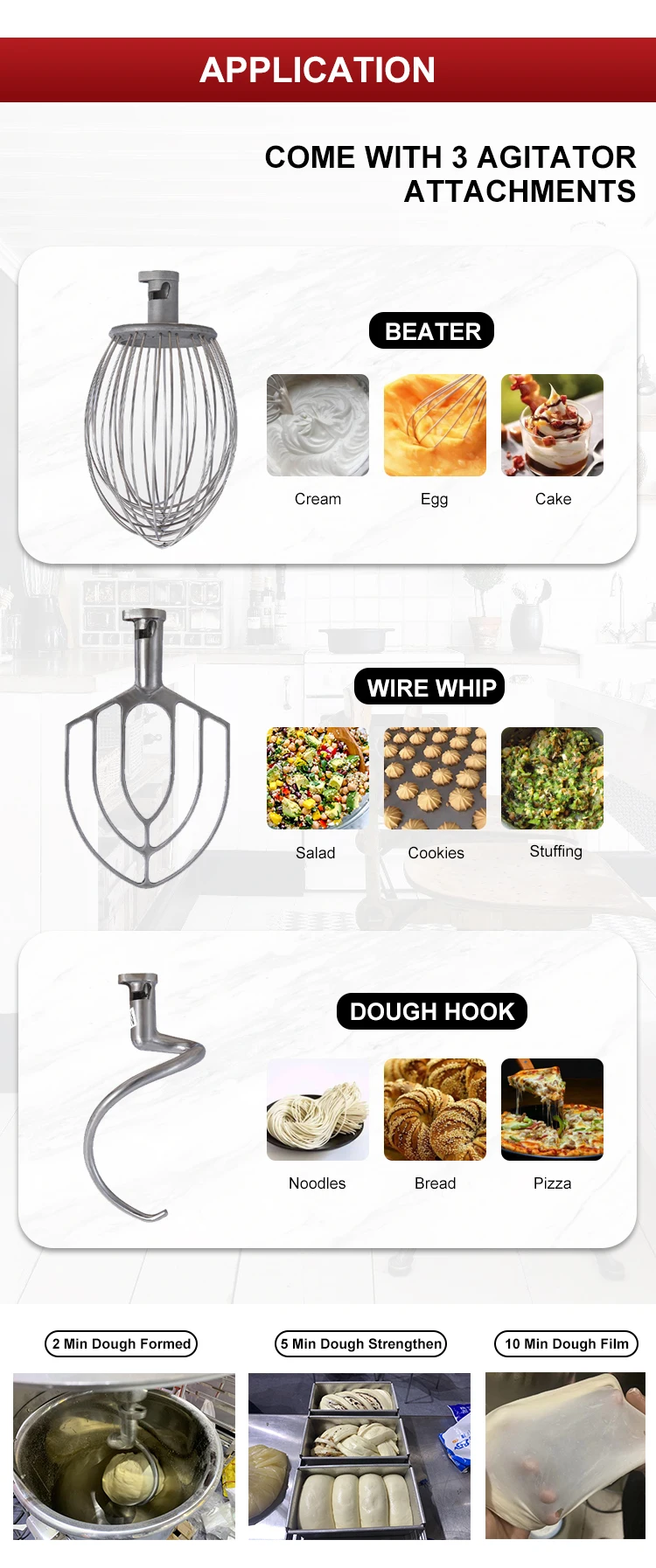 Commercial China Egg Beating Kitchen Machine - Cream Cake Mixer