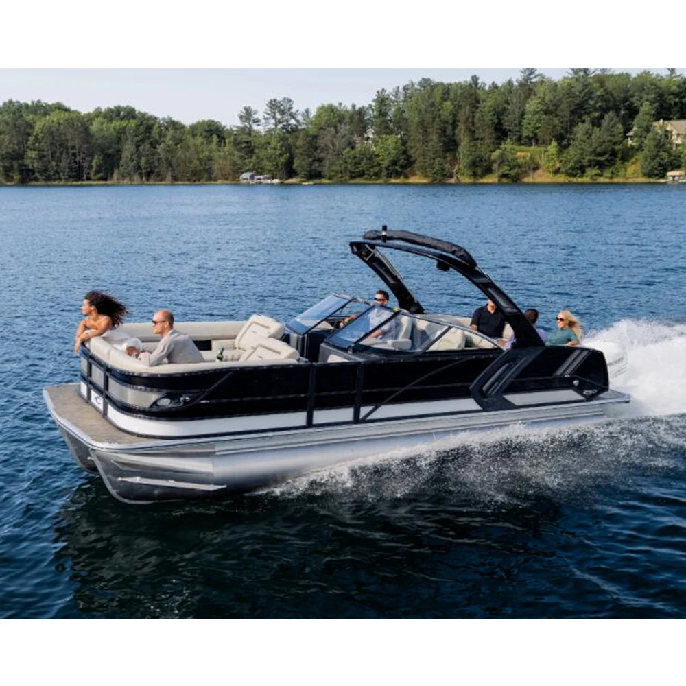 Luxury Tritoon High Speed Pontoon Sport Boat 19-27FT With Ski Tower for ...