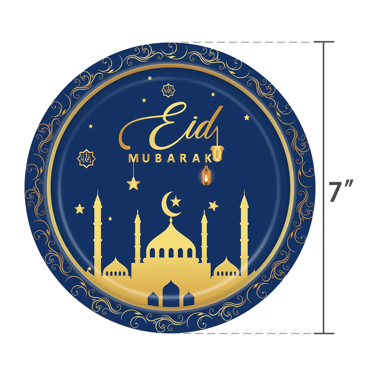 Mubarak Table Decorations Ramadan Muslim Paper Tableware Set Islamic ...