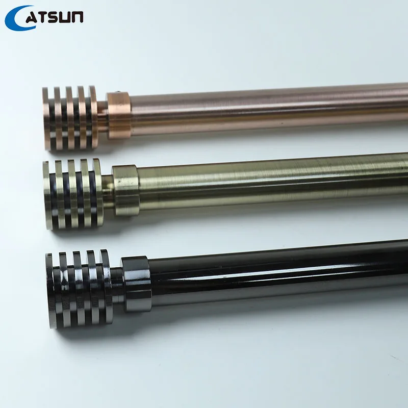 Customized Color Adjustable Modern Curtain Rod Accessories Aluminum ...