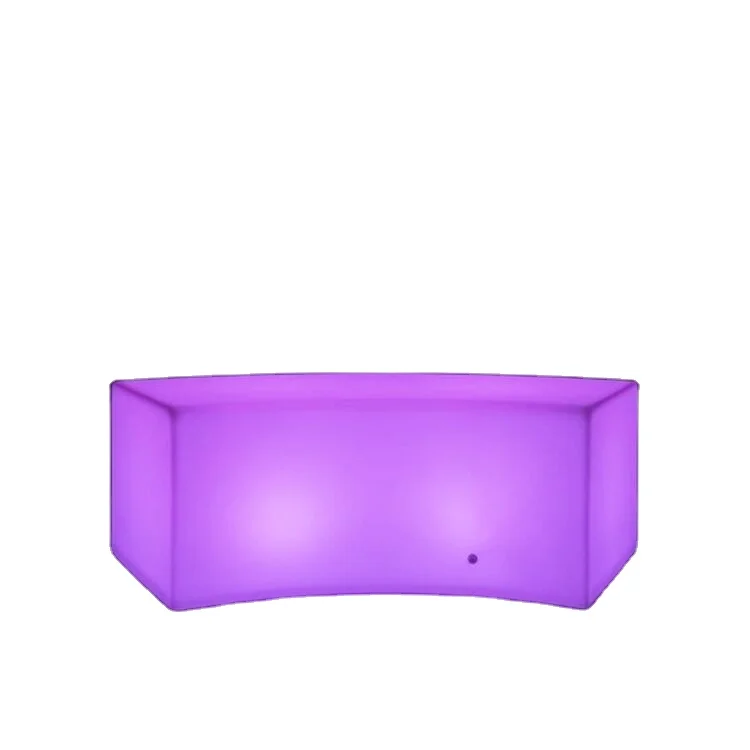 Modern Plastic 16 Colors Changing Led Glow Curved Bench Rechargeable ...