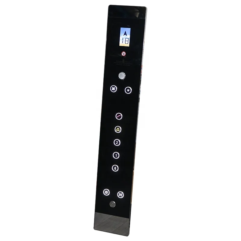 Smart Elevator Glass Wall Mounted COP LOP Elevator Parts Push Buttons ...