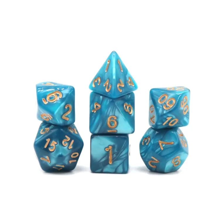 Hs Pearl Dice Polyhedral Acrylic Dnd Dice Board Games Dungeons And ...