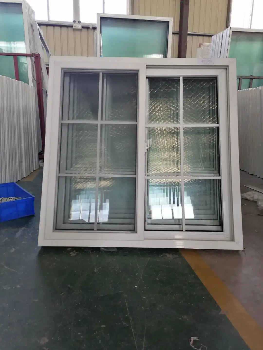 Customized PVC Windows - Double Glass Slide with Grill