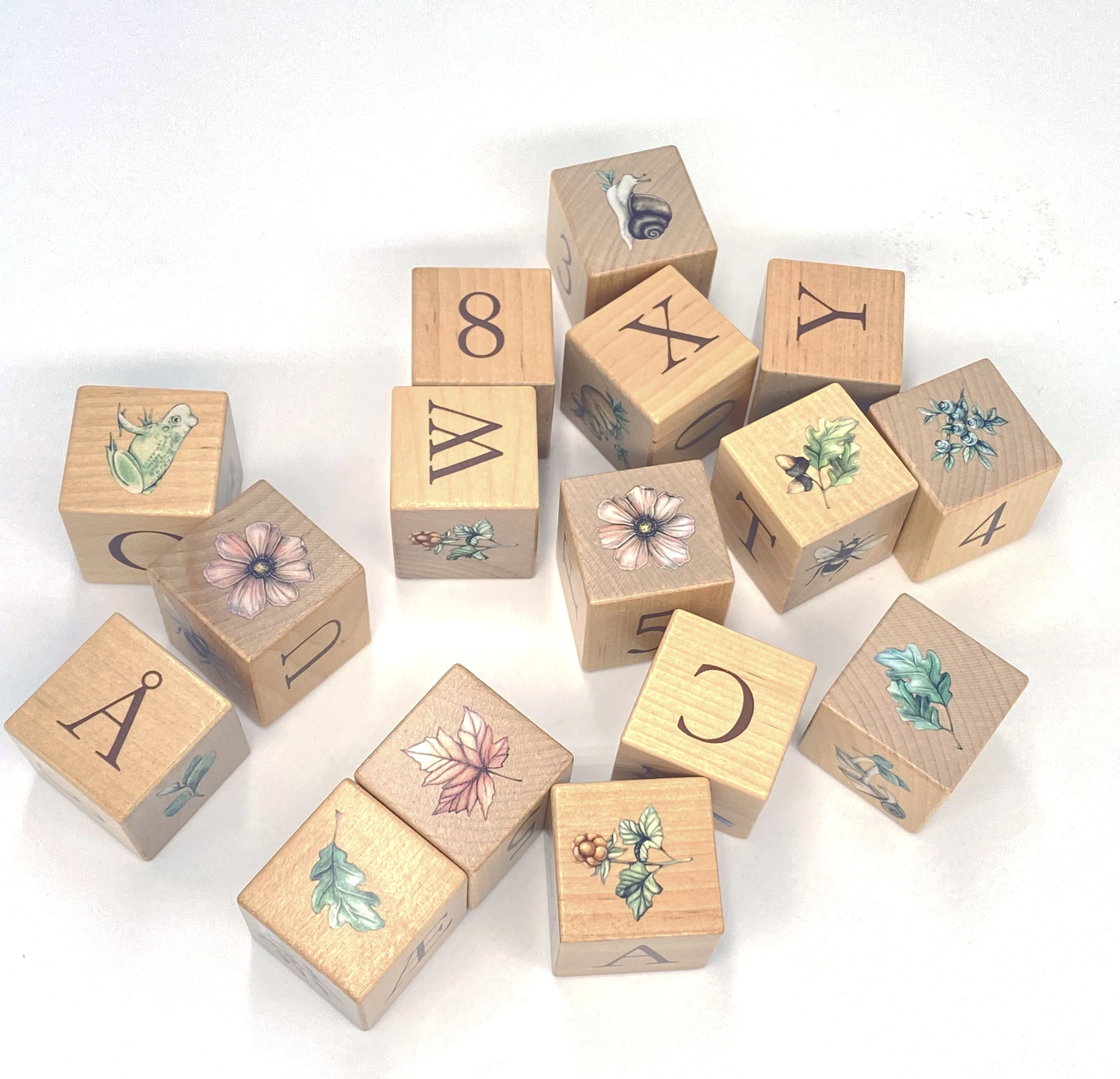 2024 123 ABC Toy Letters Building Blocks Wooden Cube Dice for Toddlers ...