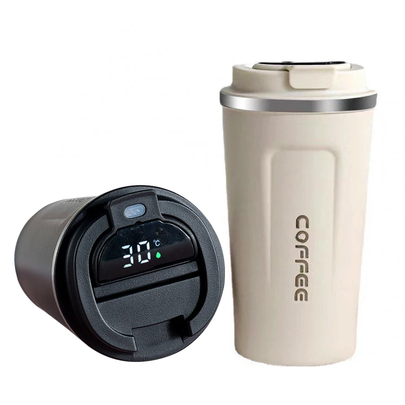 Smart Coffee Mugs - Insulated Thermos with Temperature Display