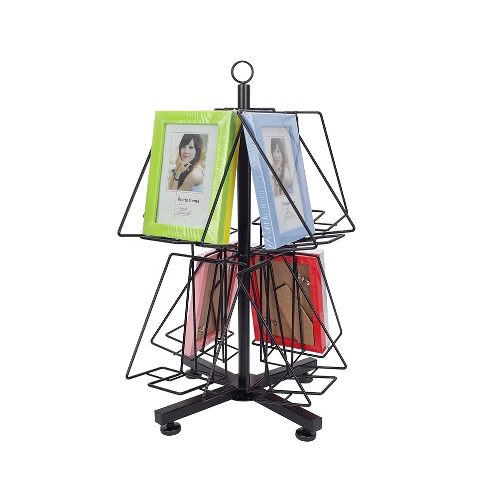 Metal Wire Greeting Cards Display Rack - Rotating & Stylish