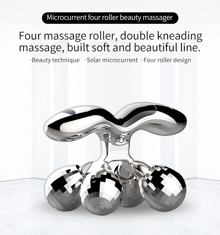 Body Microcurrent Lifting Firming Beauty Facial 4d Roller Massager ...