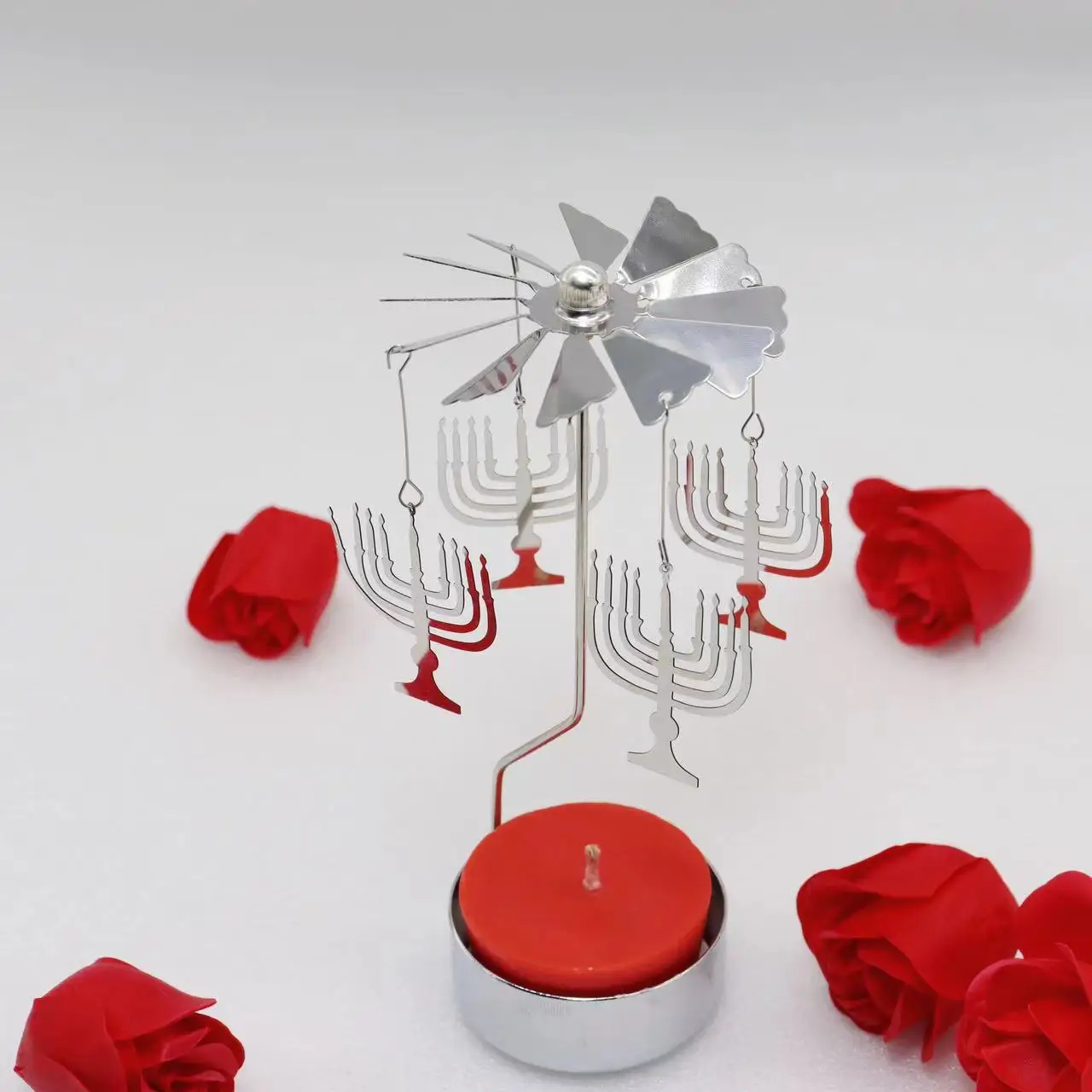 New 2024 Rotating Candlestick Horse Lantern Aromatherapy Candle ...