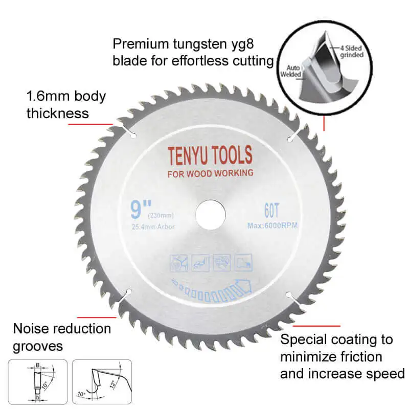 Tungsten Carbide TCT Circular Saw Blade for Wood Cutting