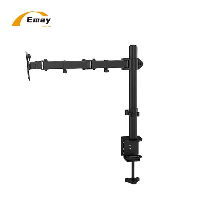 30" Mechanical Metal Monitor Single Arm for PC Clamp on and Grommet ...