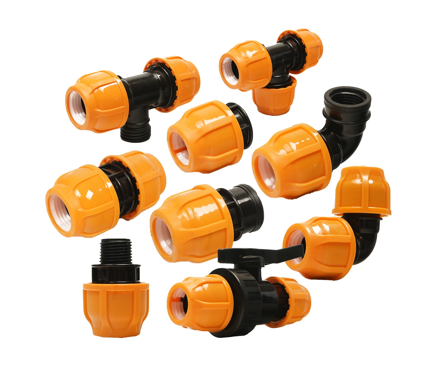 Polyethylene Pipe Fittings Pp Equal Reducer Male Female Coupling Socket Adaptor Elbow Tee ...