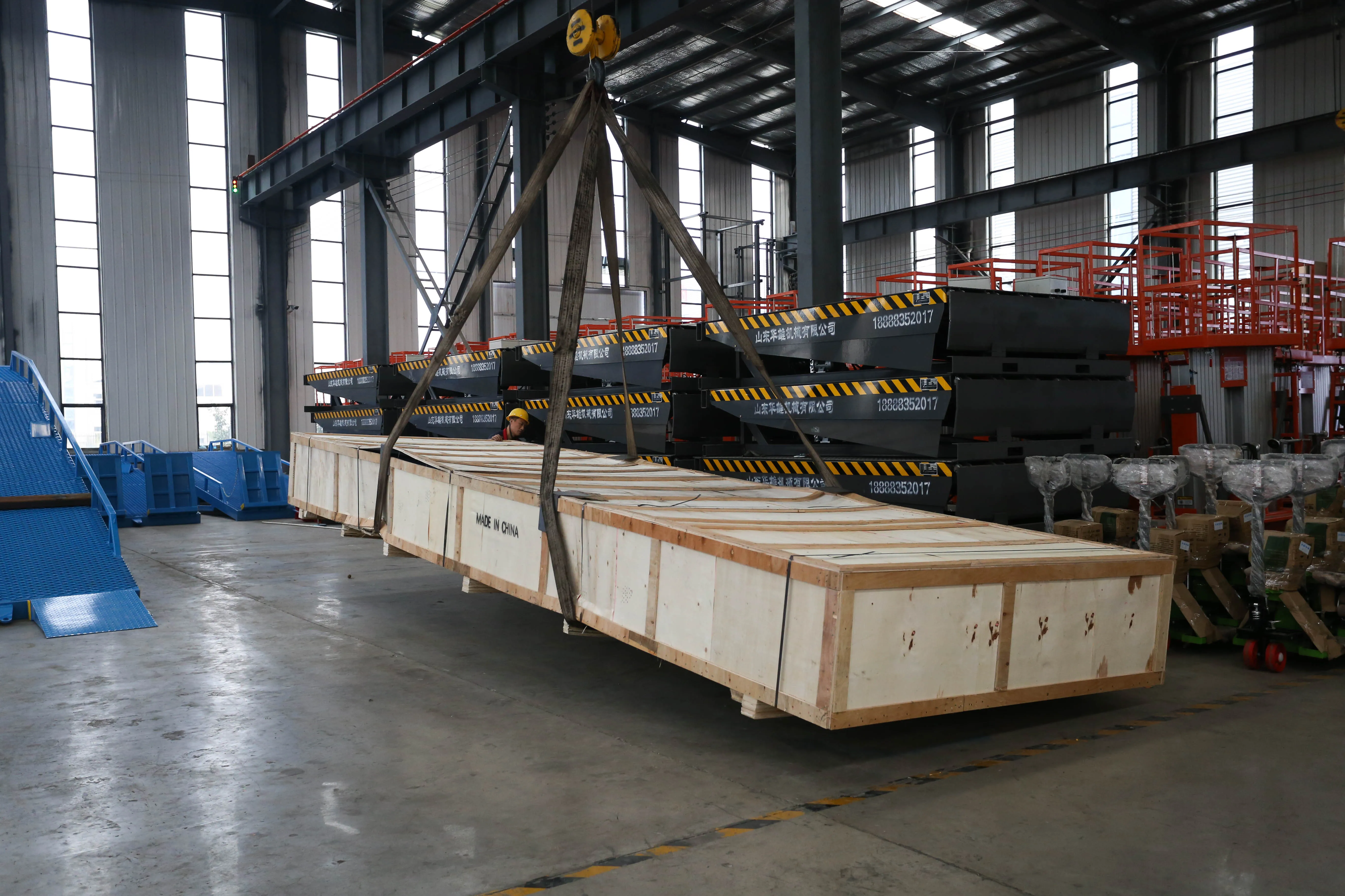 Hot Sale 12T Hydraulic Truck Container Stationary Dock Leveler Loading ...