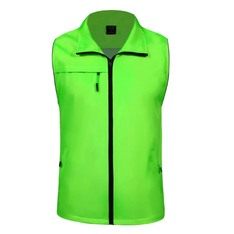 Supermarket Custom Uniform Volunteer Activity Vest With Full Zipper ...
