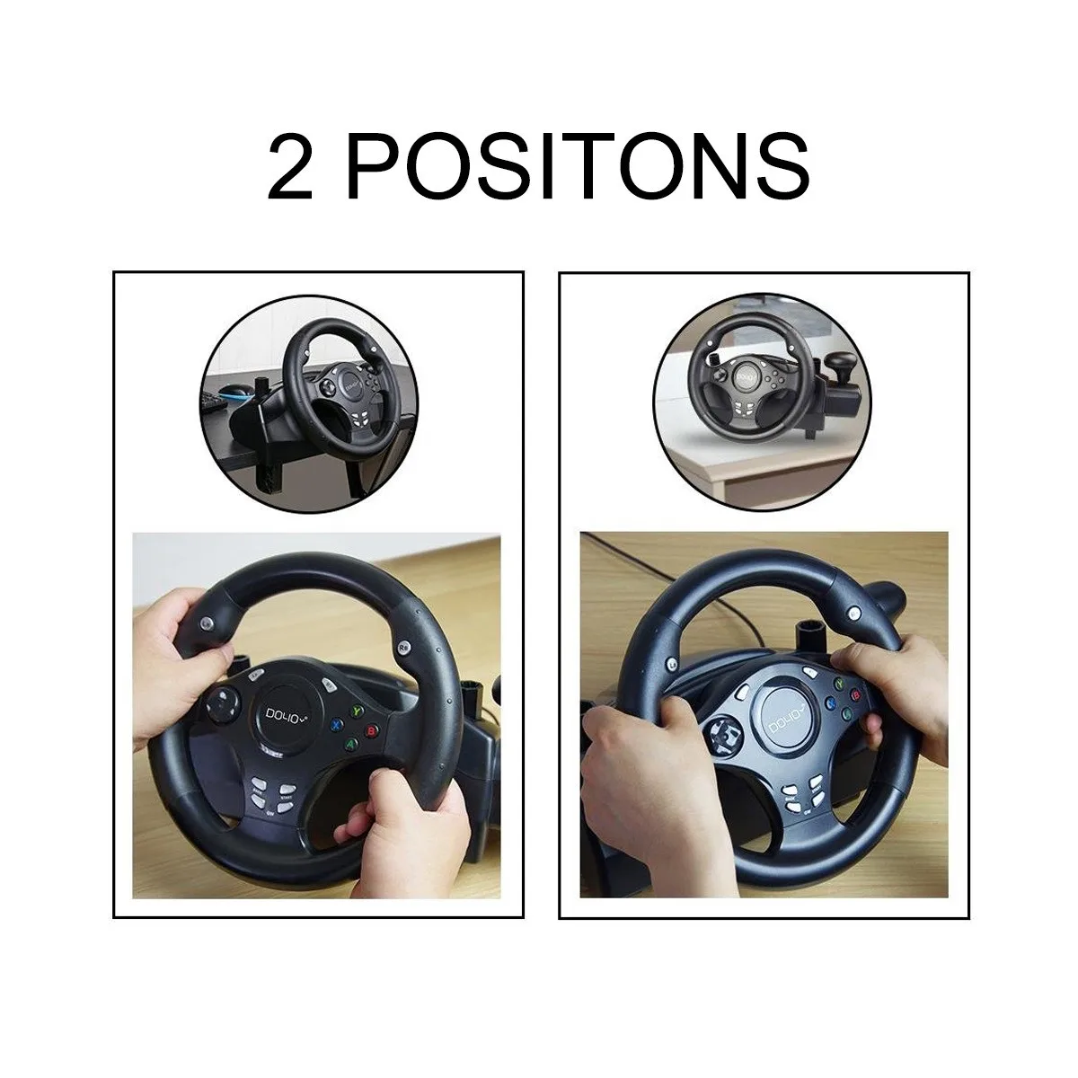 Steering Wheel Game 5 In 1 180 Degree Steering Plug And Play Support ...
