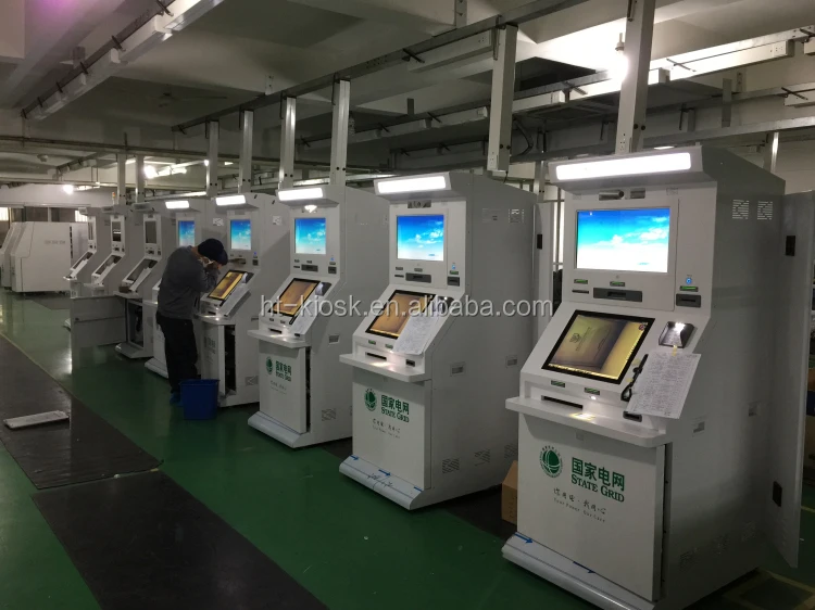 19 Inch Free Standing Payment Kiosk Dual Screen VTM Machine with Cash ...