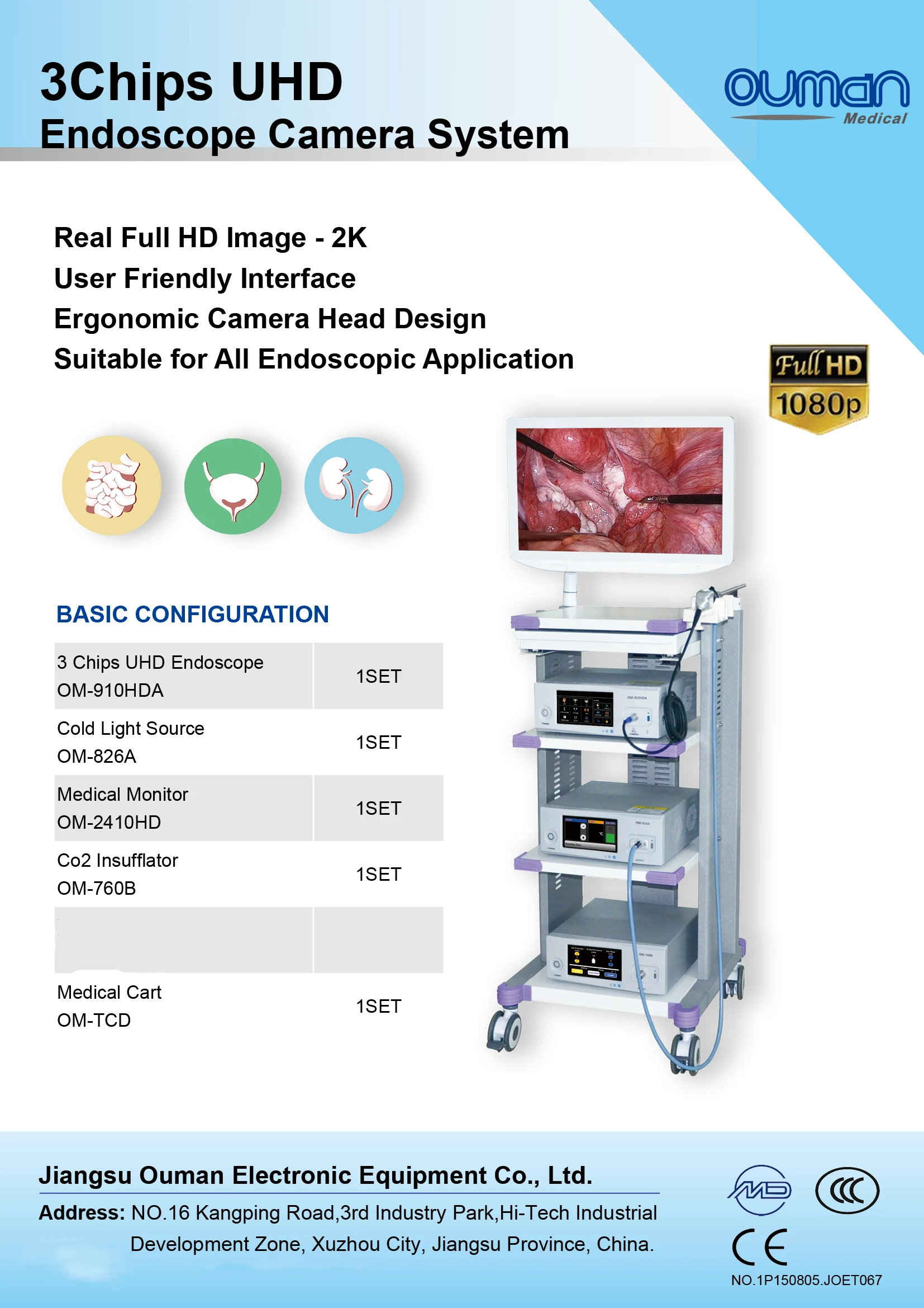 Medical Endoscope Full Hd 3cmos Camera - Buy 3 Chips Endoscope Camera ...
