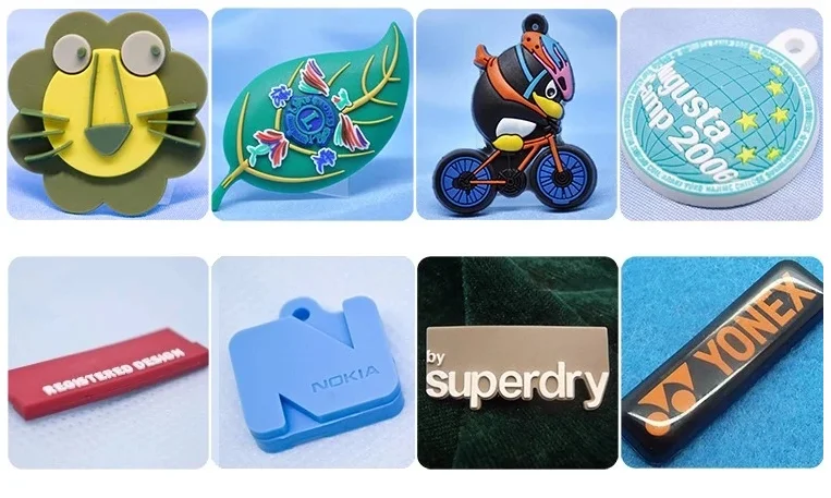 Custom Printing Logo Embossed Rubber Labels For Clothing Jeans Rubber ...