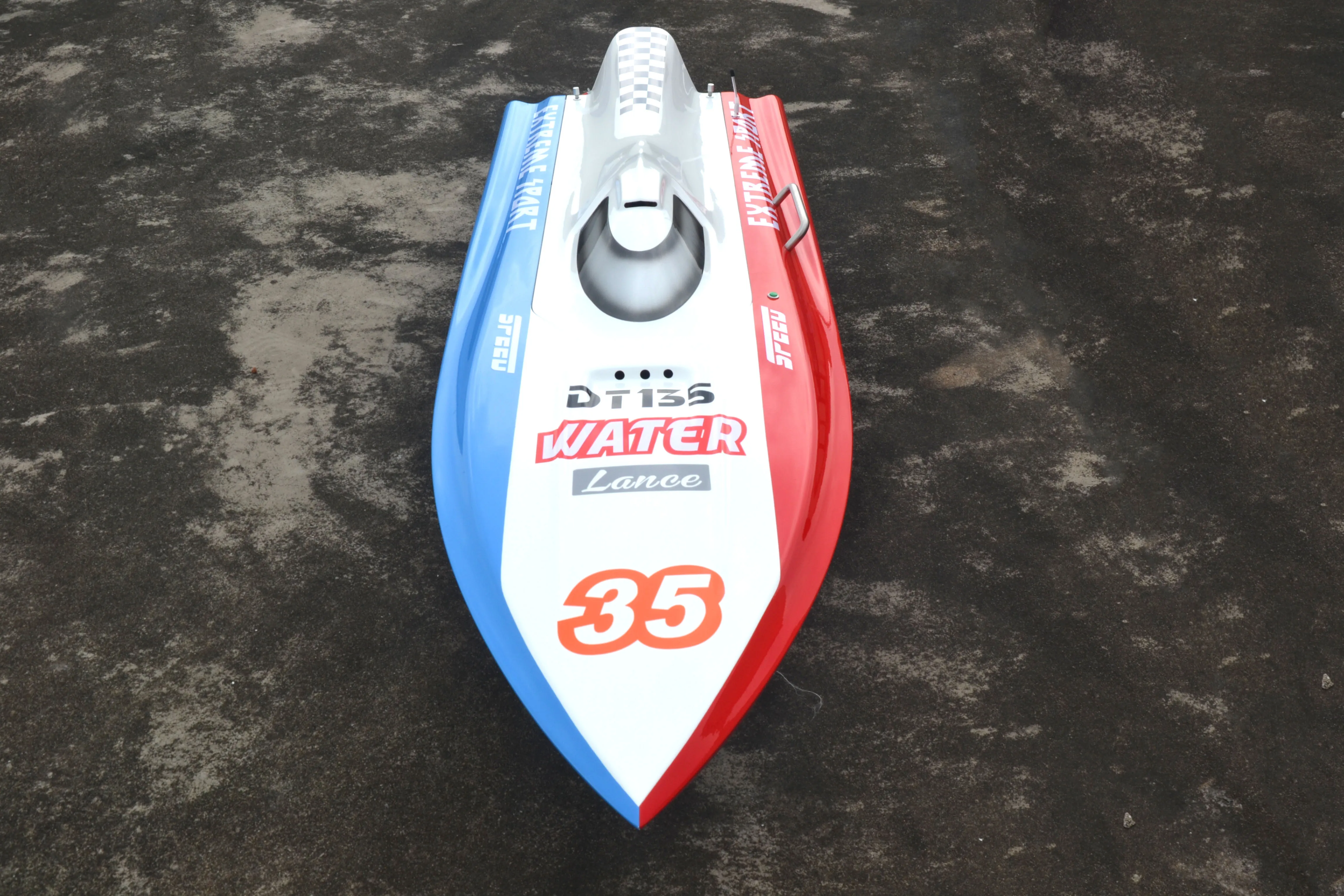 DT135 Lancer 30CC Gasoline Engine - RC Boat Decals & FRP Hull