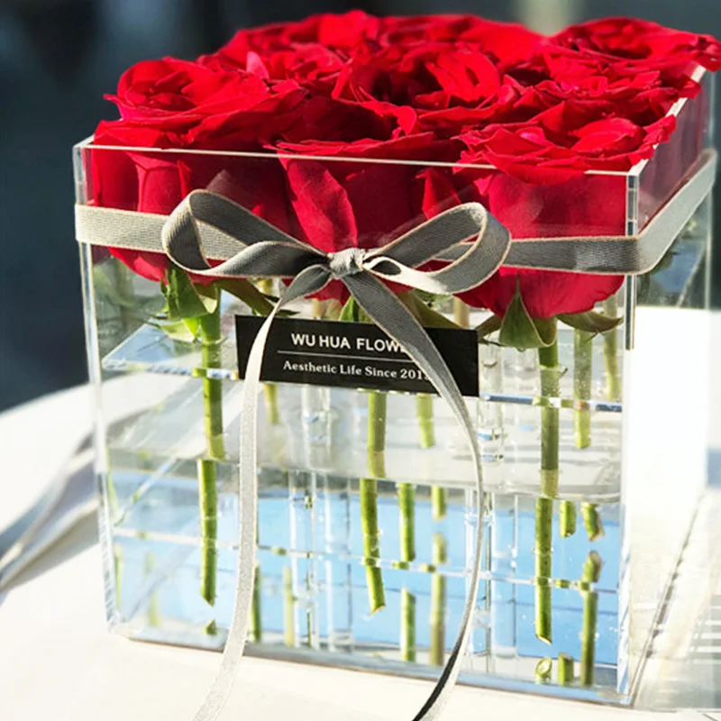 Long Last Rose 5-6cm a Grade Preserved Roses in Acrylic Box| Alibaba.com
