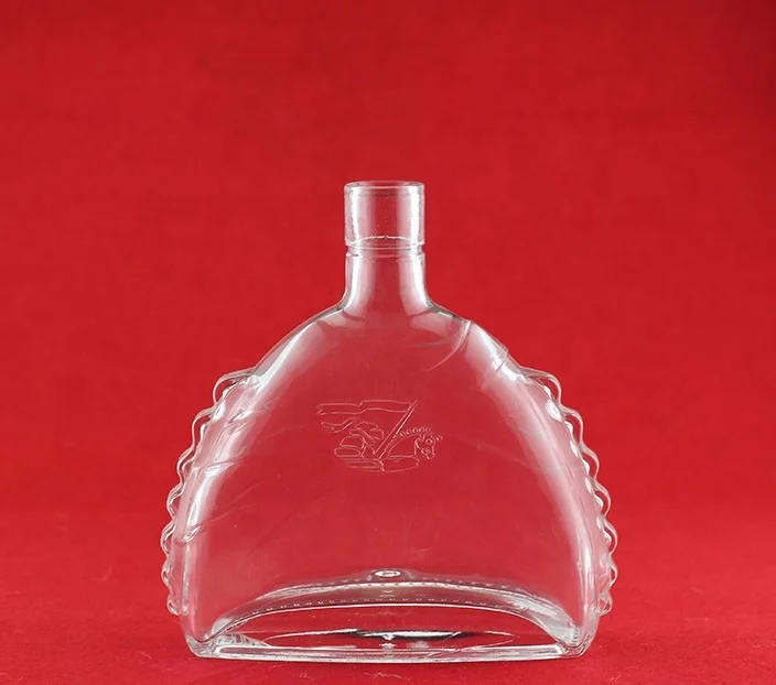 Handmade 750ml Vodka Triangle Wine Shaped Glass Bottles Heterogenic ...