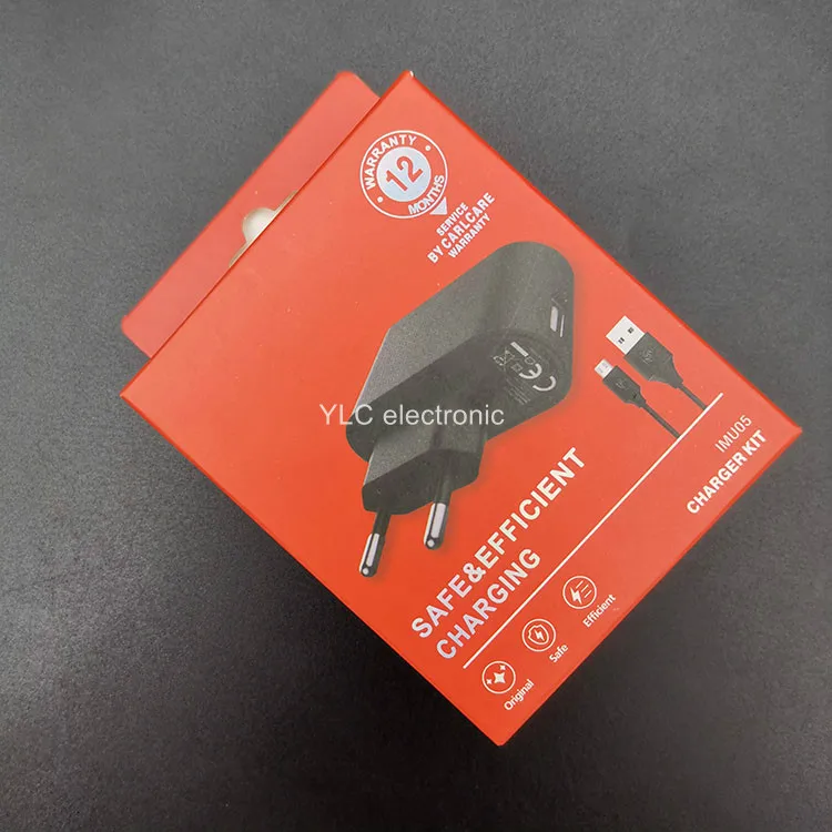 For Itel 2in1 Eu Charger Micro Usb Cable With Paper Box Packaging 5w ...
