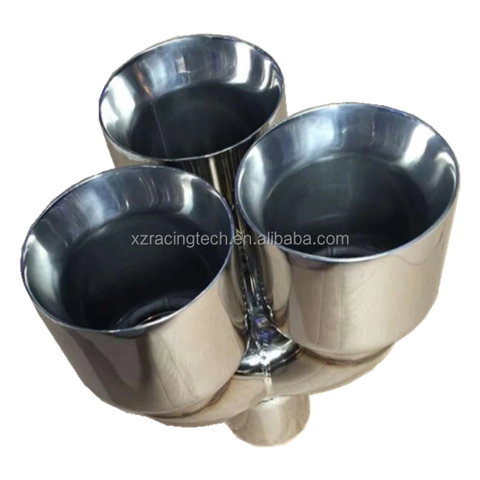 Universal Triple Stainless Steel Exhaust Pipe Muffler Tips
