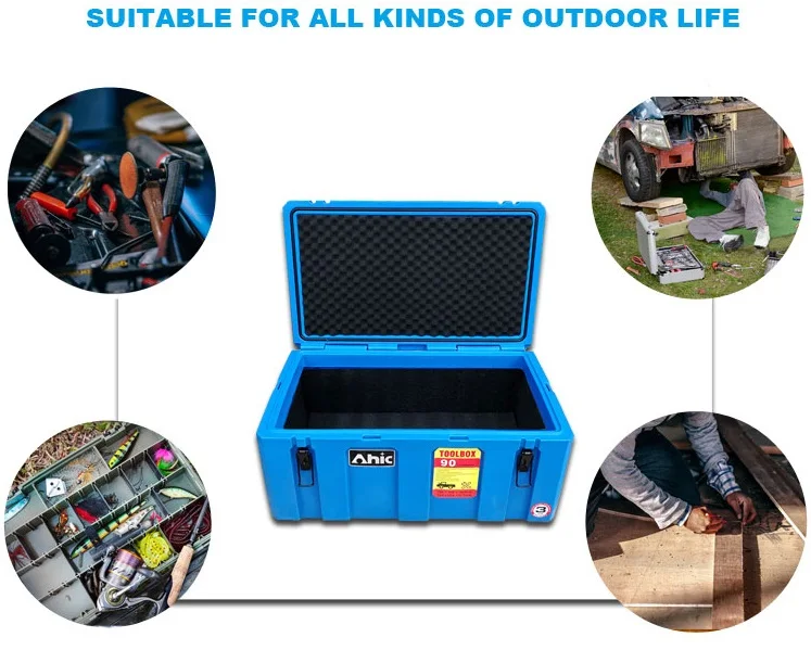 Heavy Duty 90 Liter Waterproof Plastic Tool Box For Truck & Outdoor - Odm