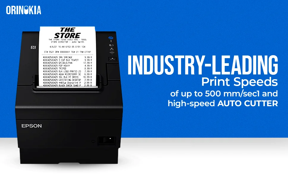 Thermal Receipt Printer Epson TM-T88VII for Retail Restaurant with Auto ...