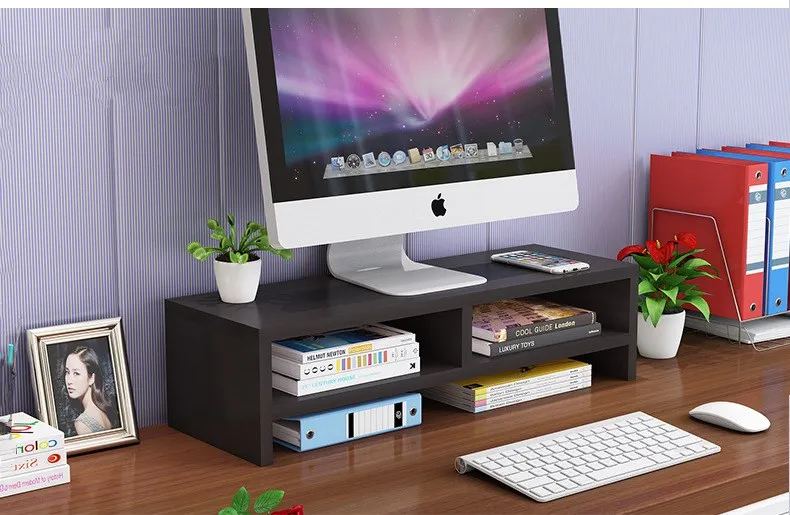 Computer Monitor Elevator - Versatile Wooden Desktop Racks