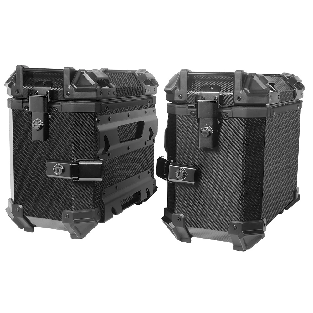 38l Carbon Fiber Side Box Motorcycle Large Capacity Luggage Waterproof ...