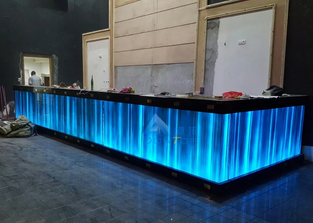 Solid Surface Modern Black Bar Counter Nightclub Wine Club Bar Table ...