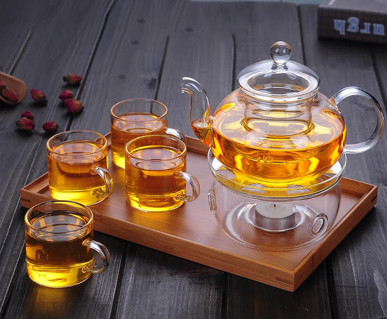 Handmade Borosilicate Glass Tea Set - Heat Resistant