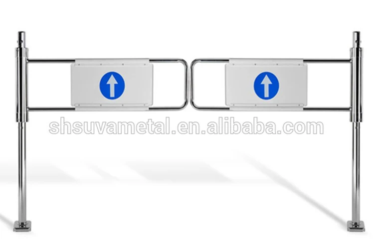 Stainless Mechanical Supermarket Pedestrian Entry Exit Swing Gate - Buy ...