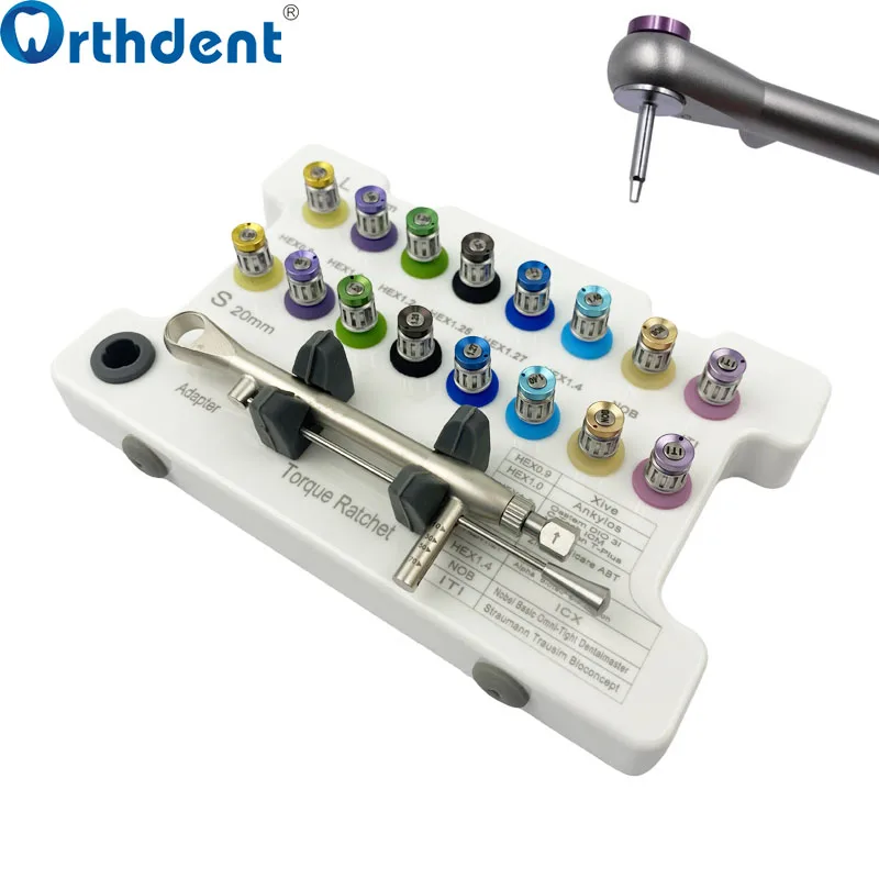 Dental Universal Prosthetic Implant Kit Screwdrivers Torque Wrench ...