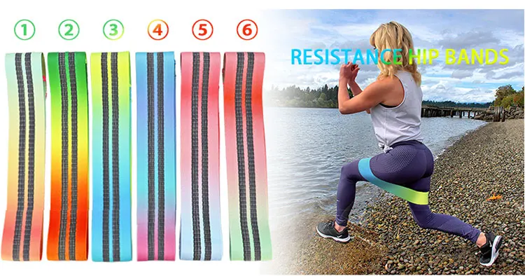 Extra Strong Nylon Resistance Bands Printed Loop Design for Home Gym ...