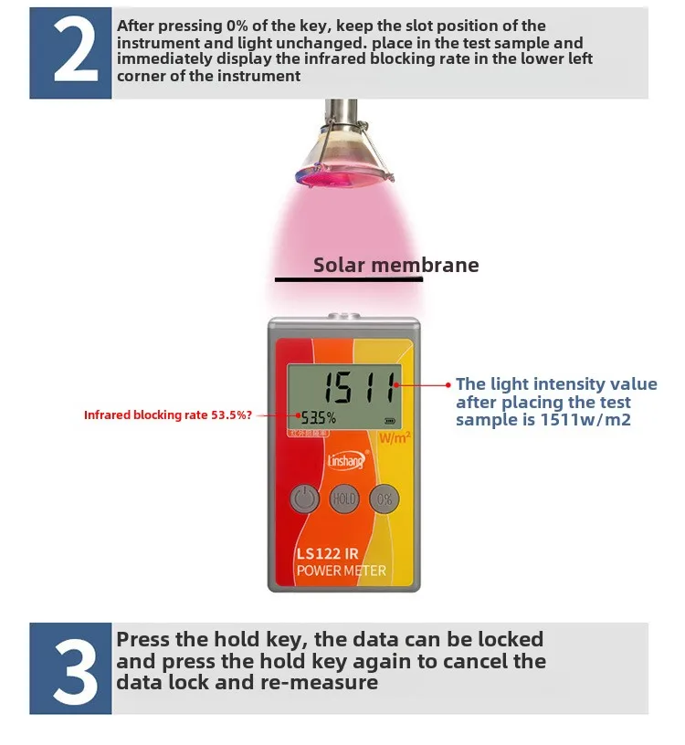 LS122 1400nm Infrared Radiometer Solar Film Tester Window Colorimeter ...