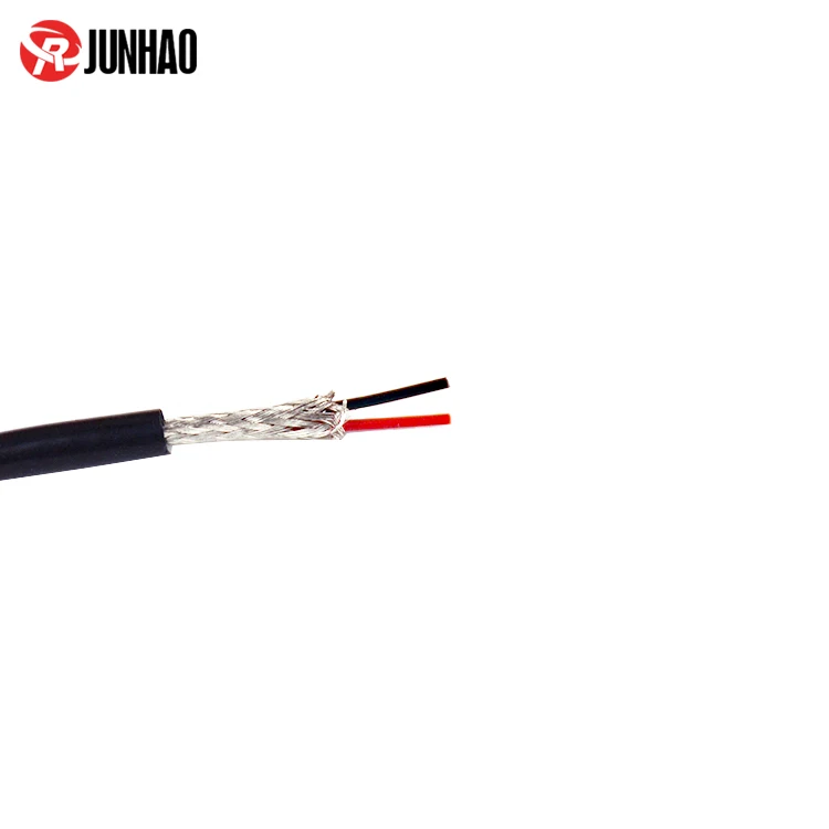 2 Core Cable FEP Braided Shielded Wire with Silicone Insulated