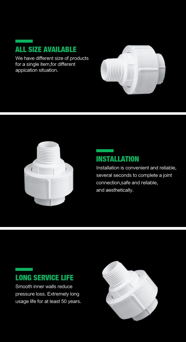 Pipe Couplers Male NPT - Reliable PVC Union Connectors