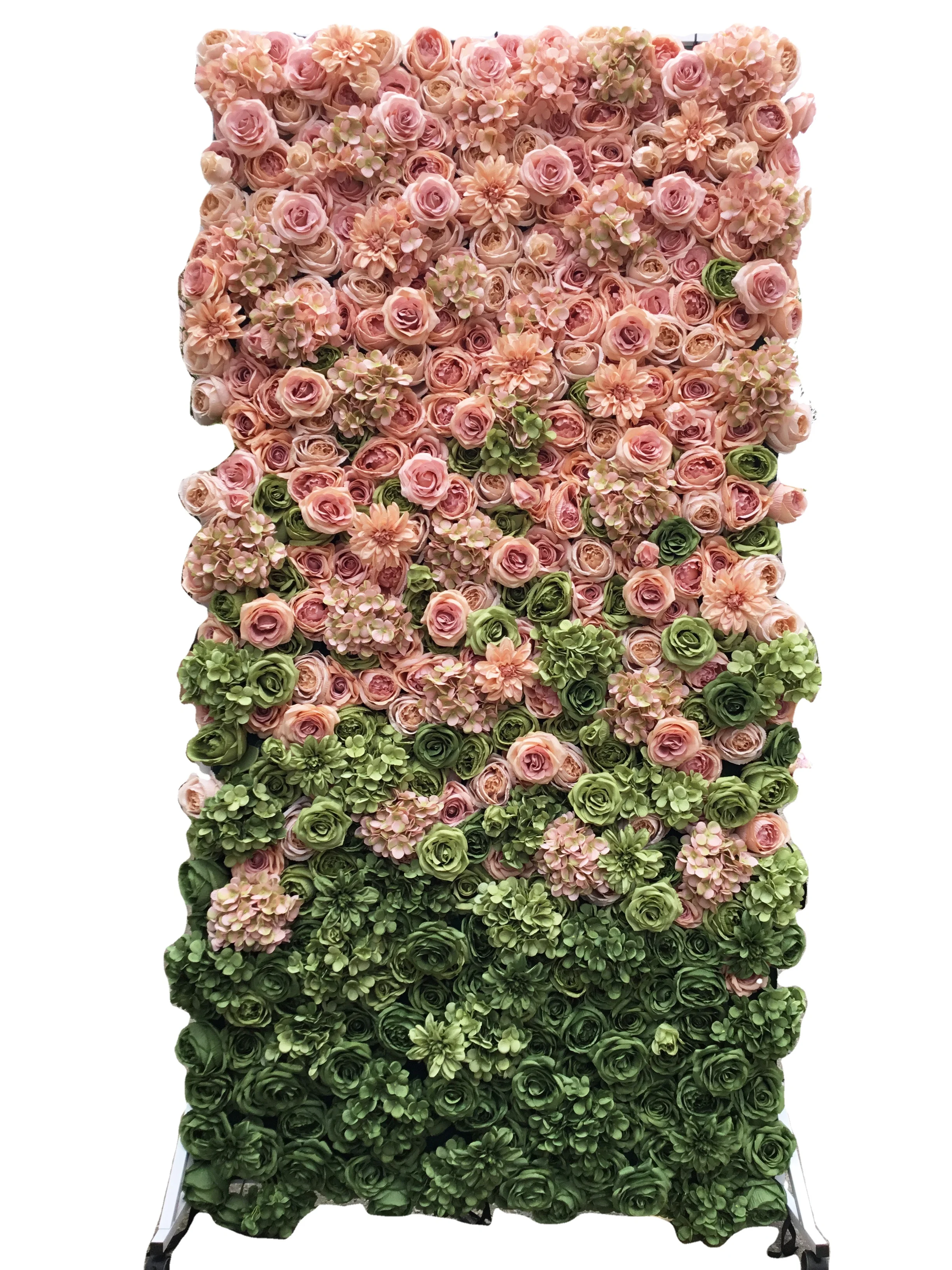 Hanging Flower Wall Background Flower Wall Panels,Artificial Silk Rose ...