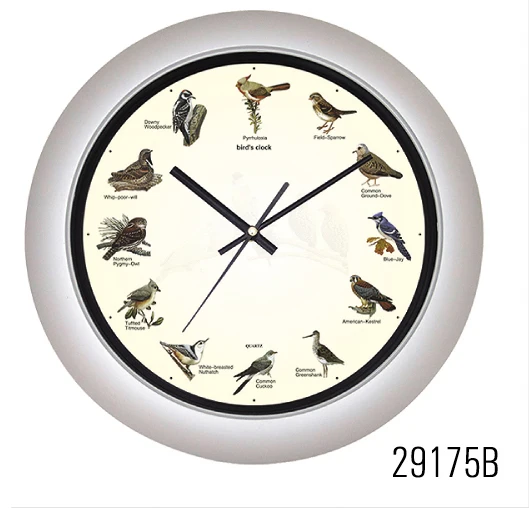 12 Kinds of Bird Singing Wall Clock Every Hour Bird Sound Clock