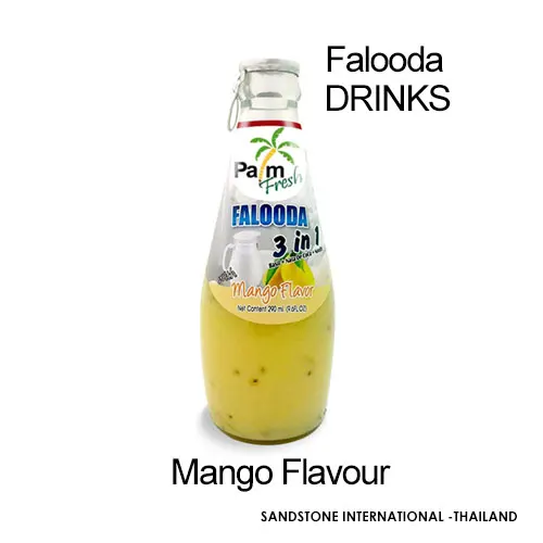 Mango Falooda Drink Coconut Milk Drink In Glass Bottle Premium Organic ...