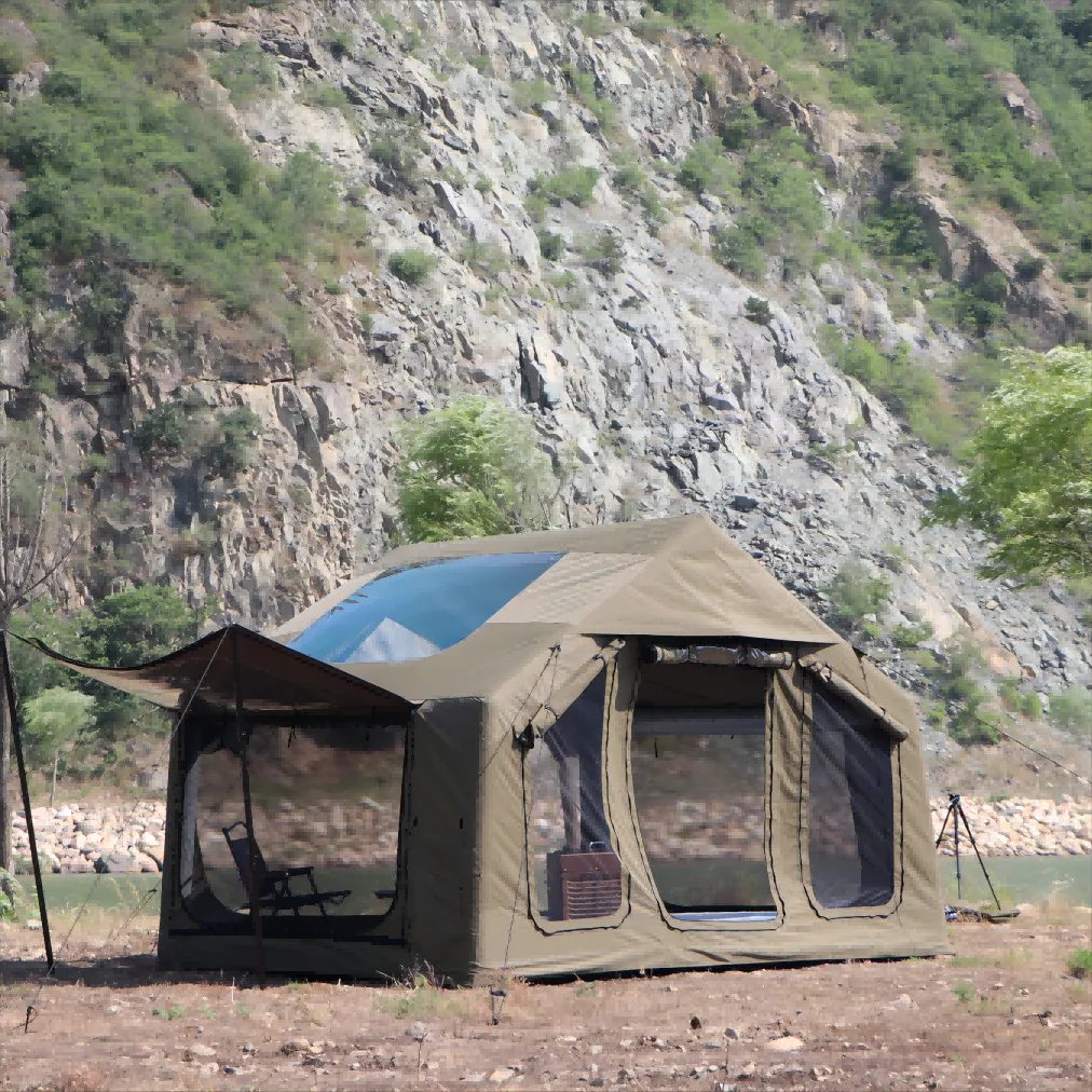 QX Camping Air Conditioned Air Beam House Inflatable Tents