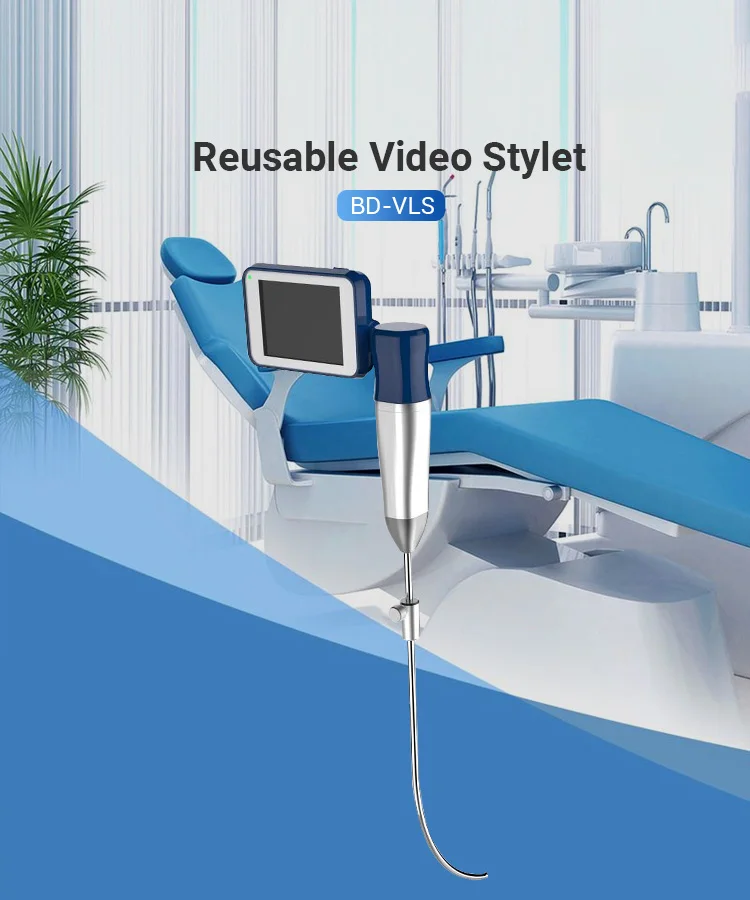 Stylet Intubation Video Laryngoscope With Reusable Blades Portable ...