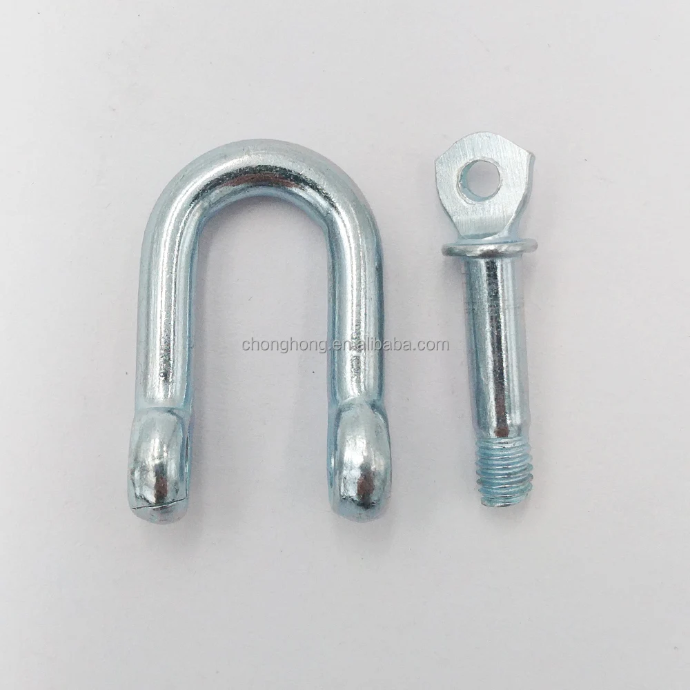 M12 Screw Pin Chain Anchor Shackle European Dee Shackle Galvanized D ...