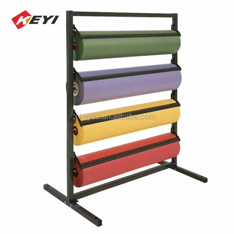 Custom Mobile Rug Shelf - Durable Fabric Roll Display Rack