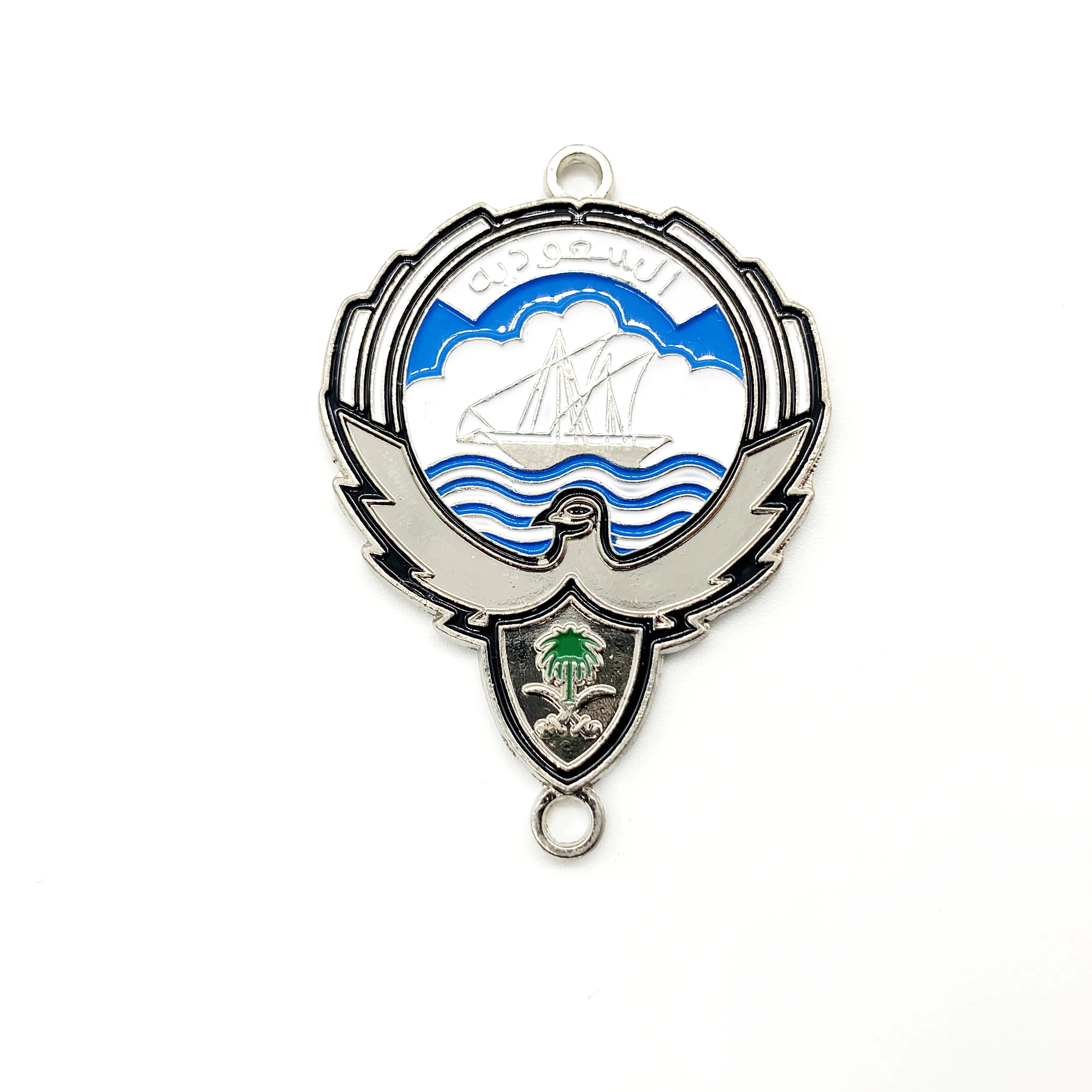 Kuwait National Metal Emblem - High Quality Hard Enamel Badge