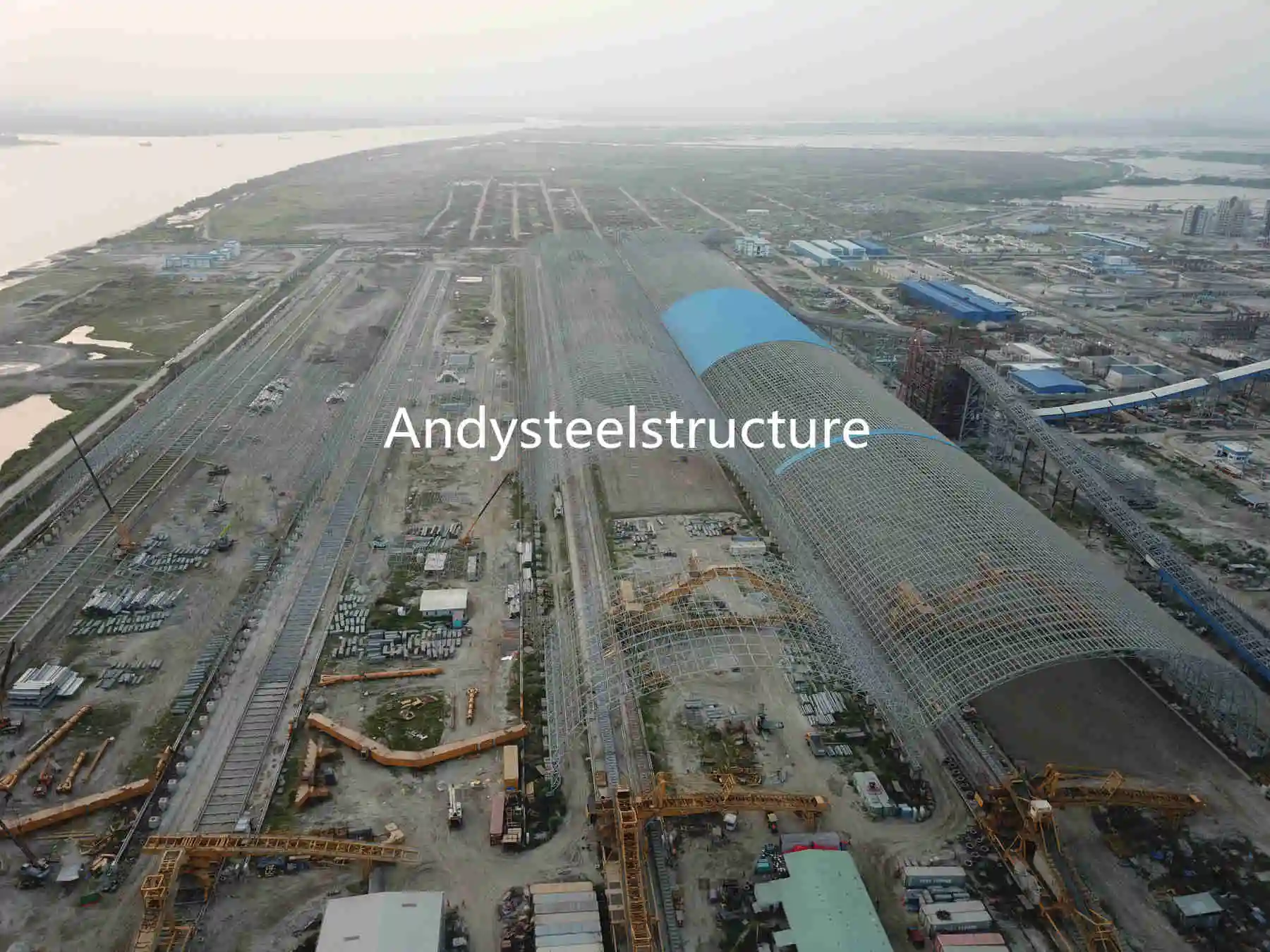Prefabricated Metal Arch Building Space Frame Bolt Ball Nodes Coal Shed ...